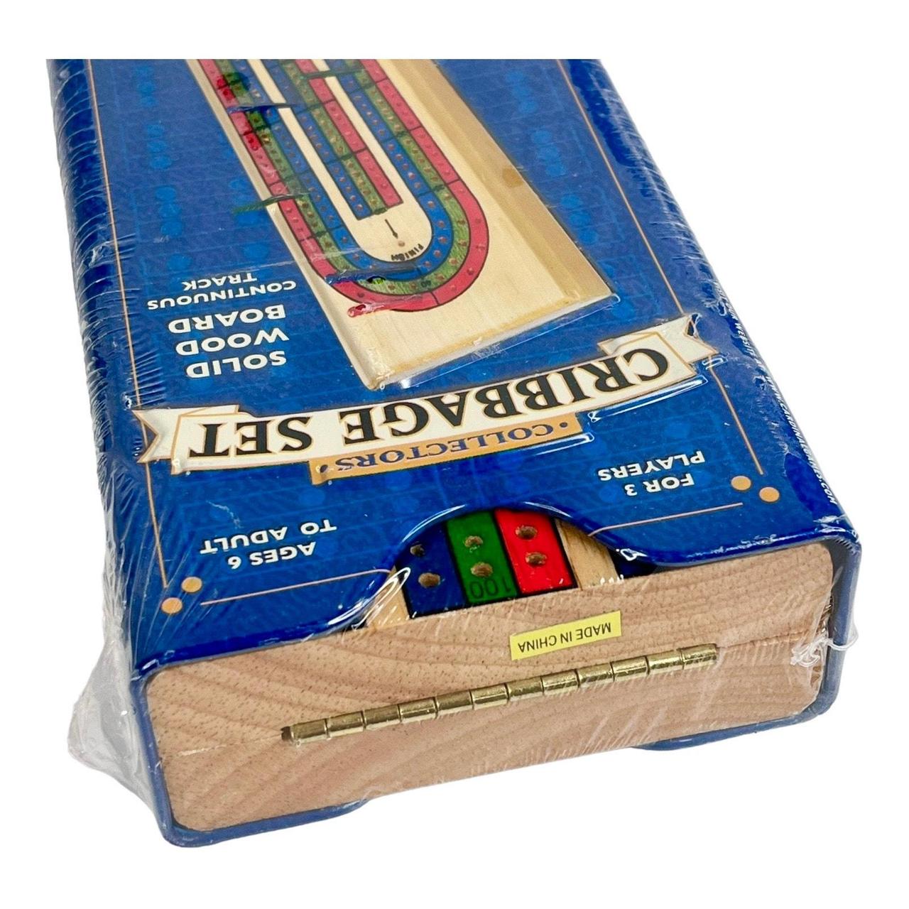 Deluxe Cribbage Set Metal Box Solid Wood BOARD GAME... - Depop