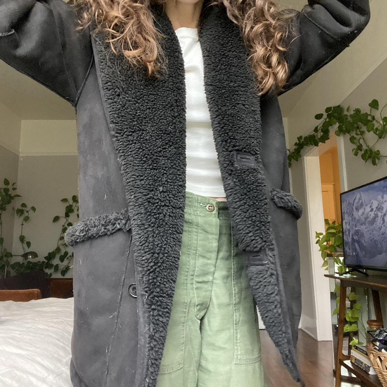 Aritzia black Sherpa jacket. Practically a robe it’s... - Depop