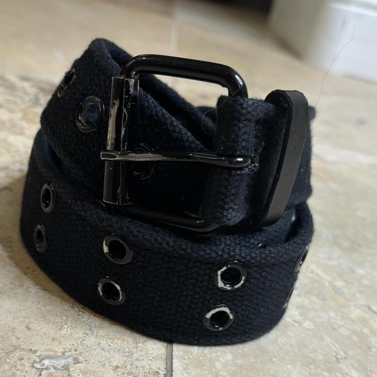 Riveted emo studded punk belt Chill emo black belt... | Depop