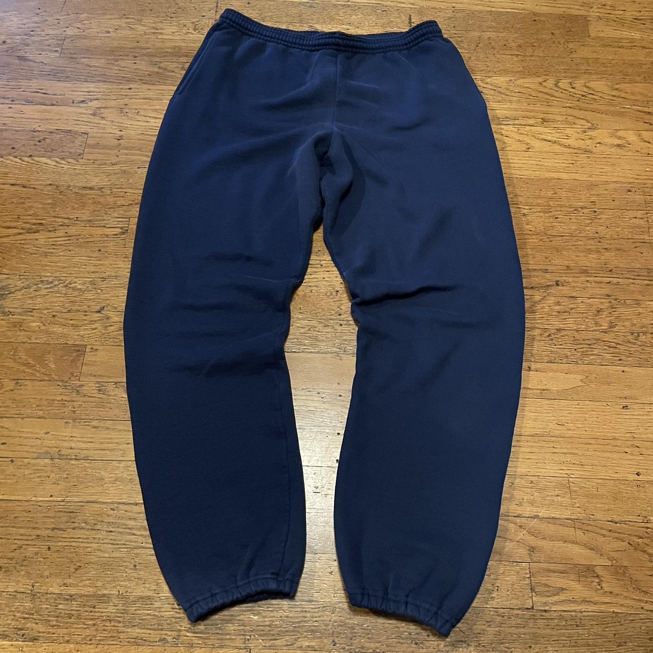 Vintage navy Russell Athletic sweatpants 100% cotton... - Depop