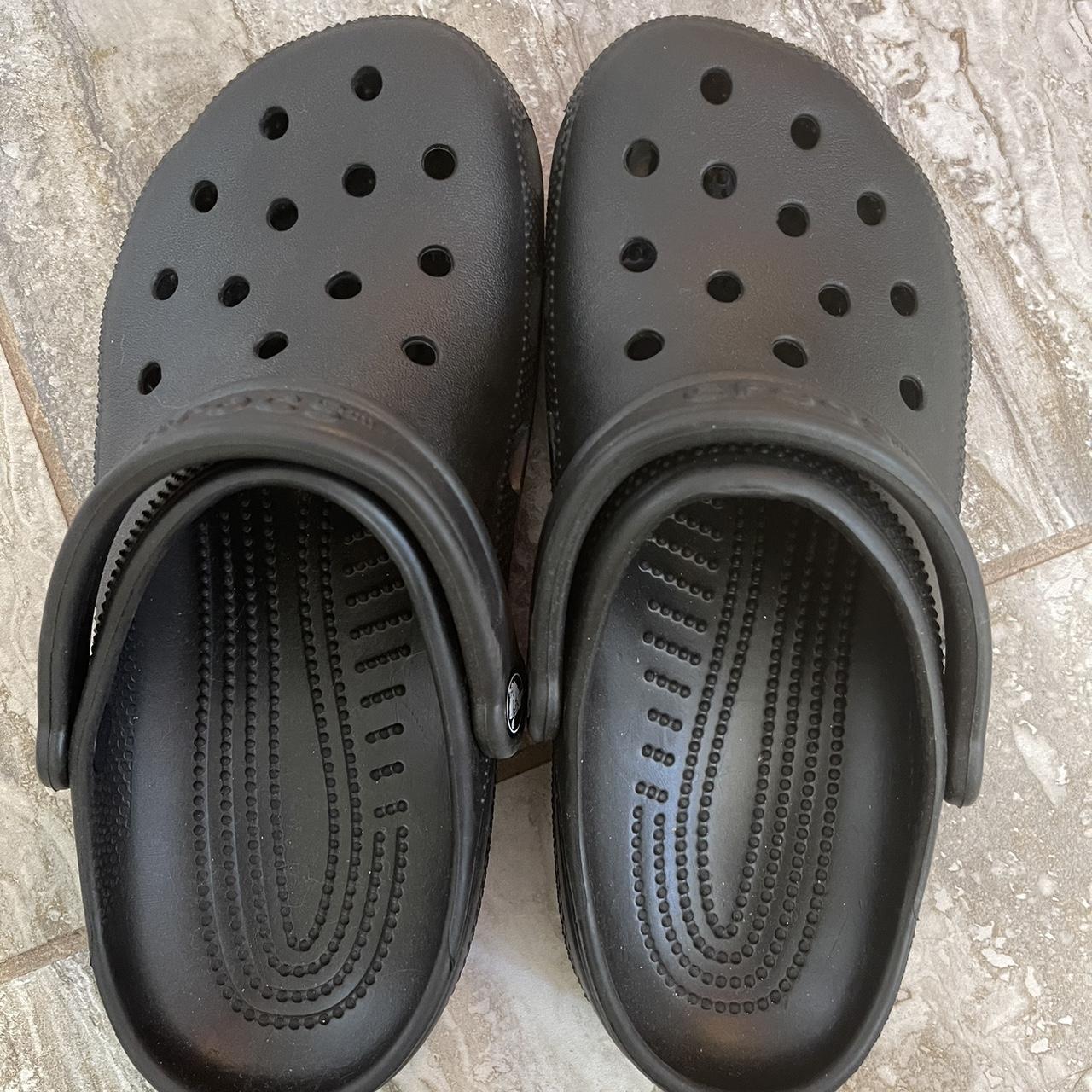 Black crocs 🖤 Only ever tried on, brand new Size... - Depop