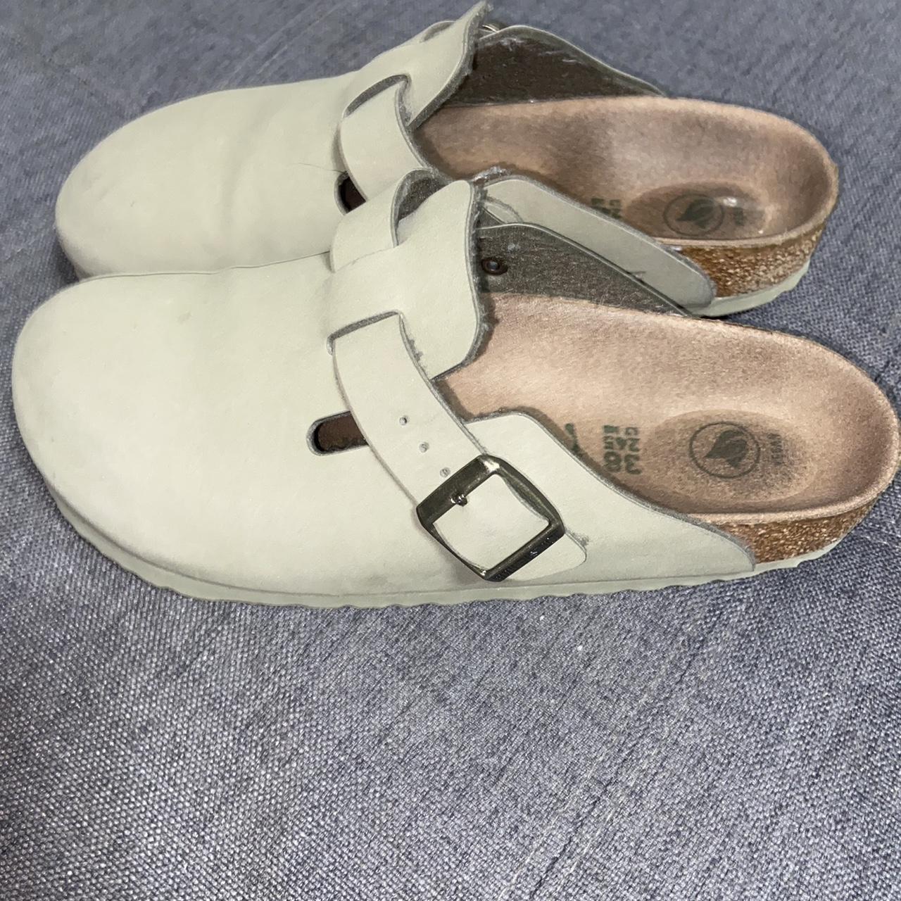 Green birks pretty much new worn twice #birkenstock... - Depop