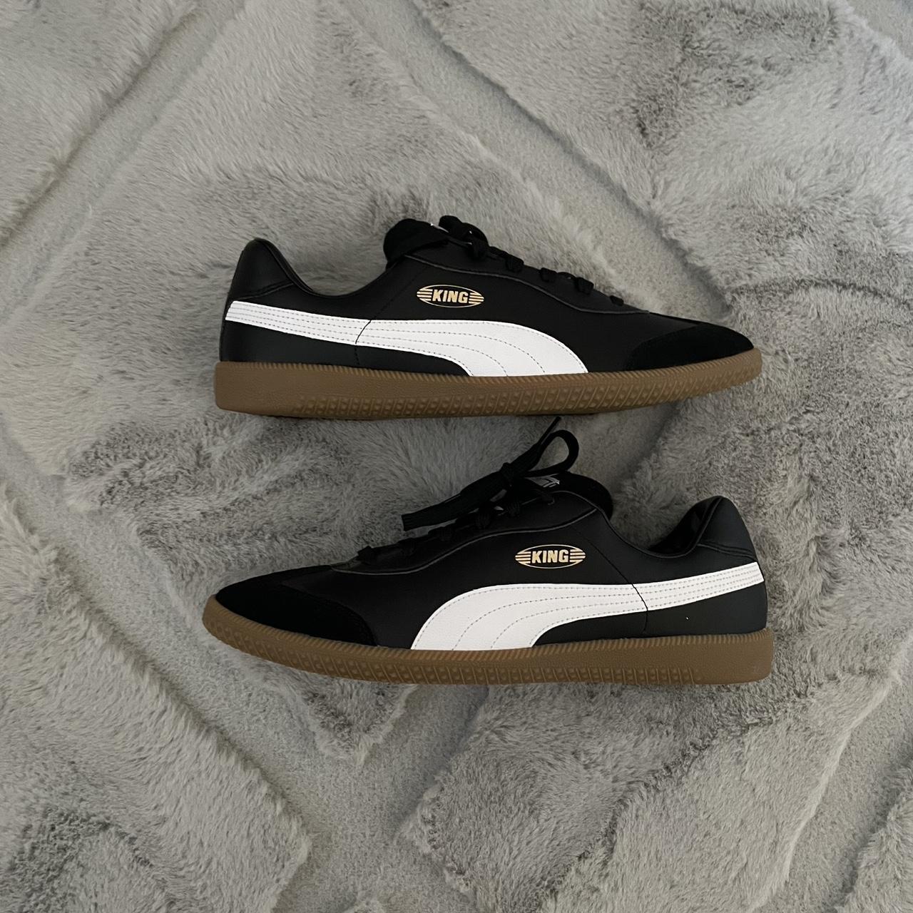 Black & white Puma kings with gum sole #puma... | Depop
