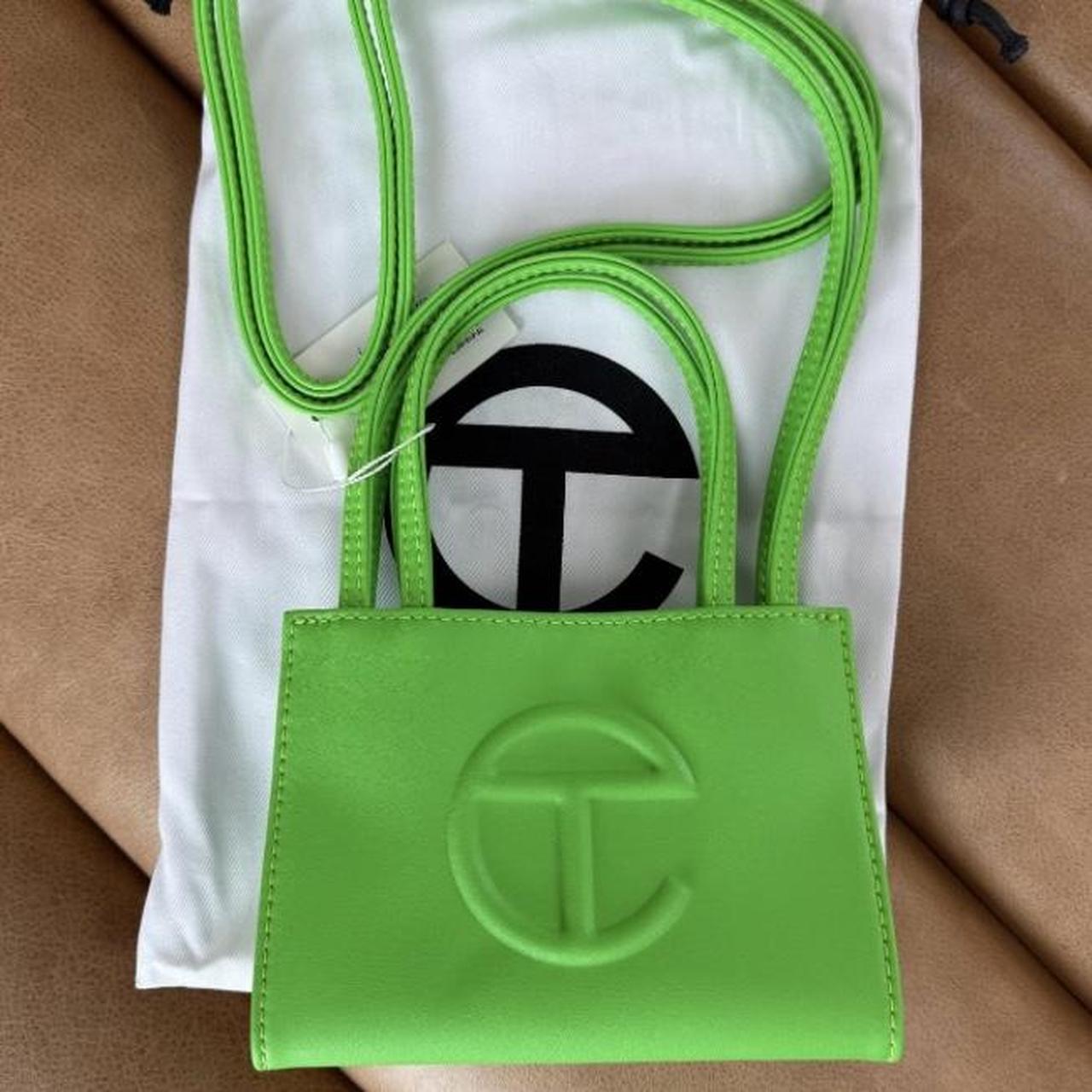 Telfar bright green purse Brand new with tags and... - Depop
