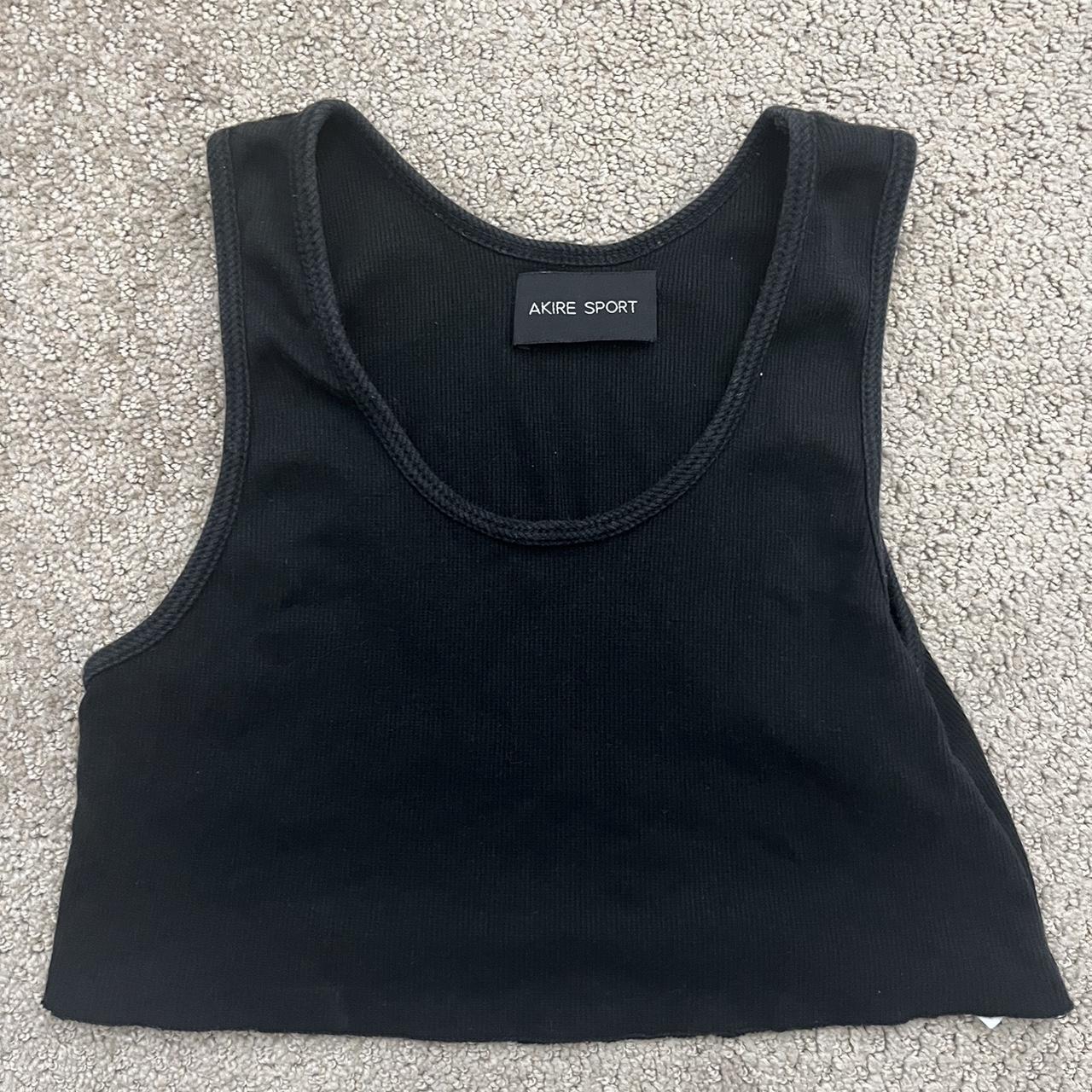 Akire Sport White super cropped tank - Depop