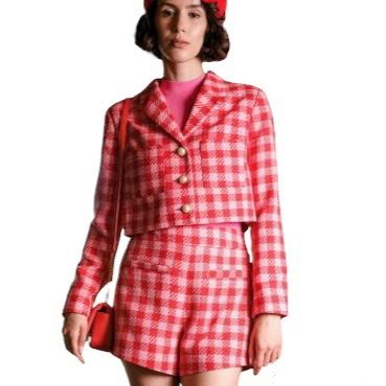 Primark checkered high waited shorts. Brand new... - Depop