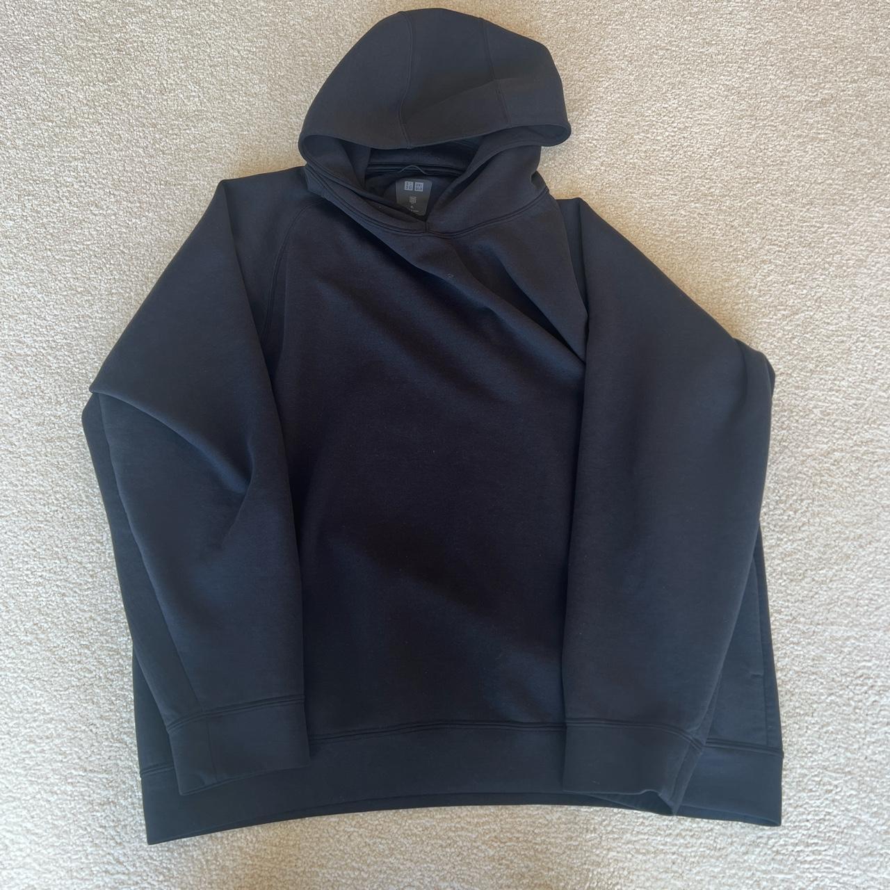 Uniqlo Black Hoodie Comfy soft material and no... - Depop