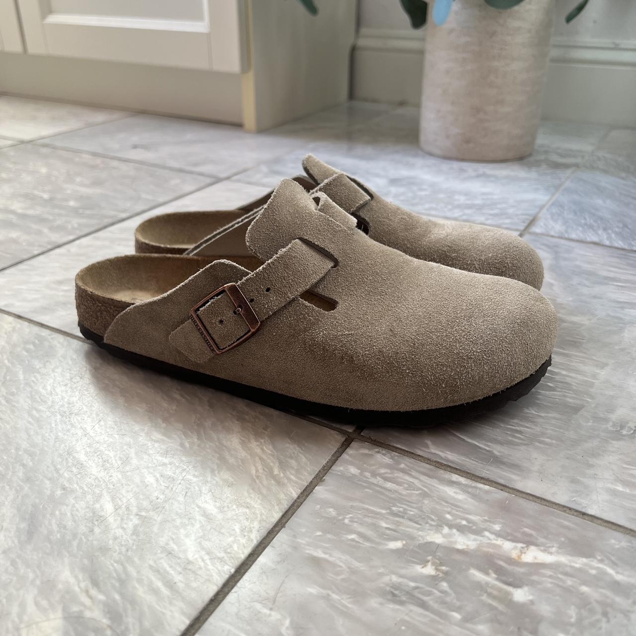 Birkenstock Boston Clog Taupe regular fit women size... - Depop