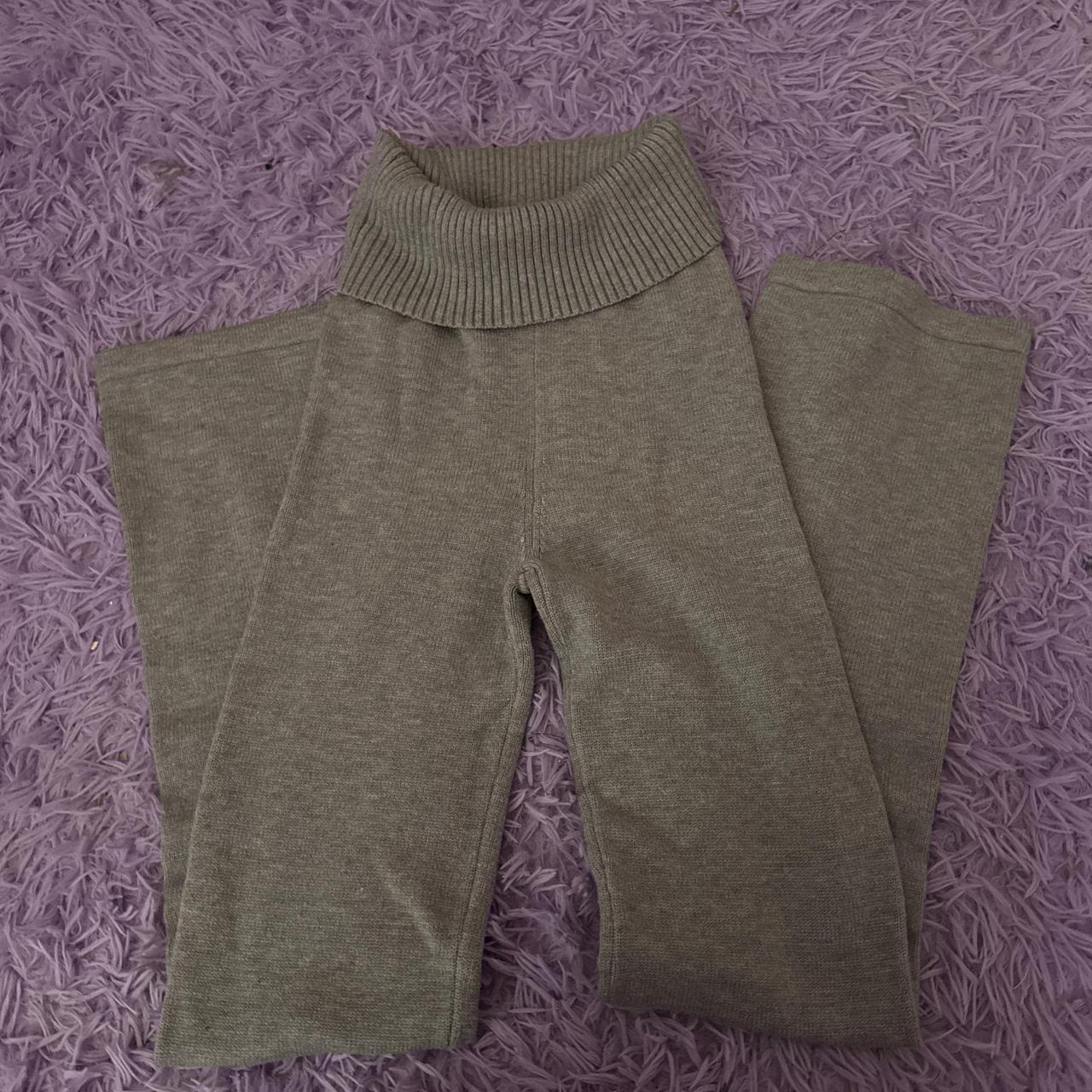 xs flared fold over flared pants from... - Depop