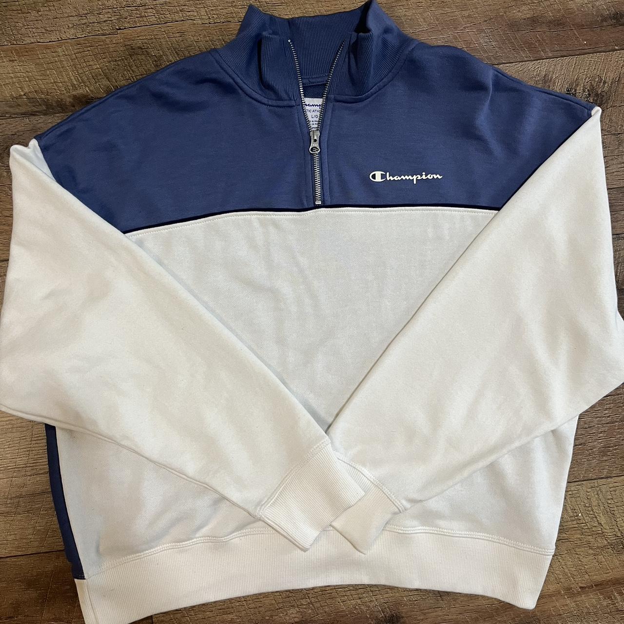 Champion quarter zip Never worn - Depop