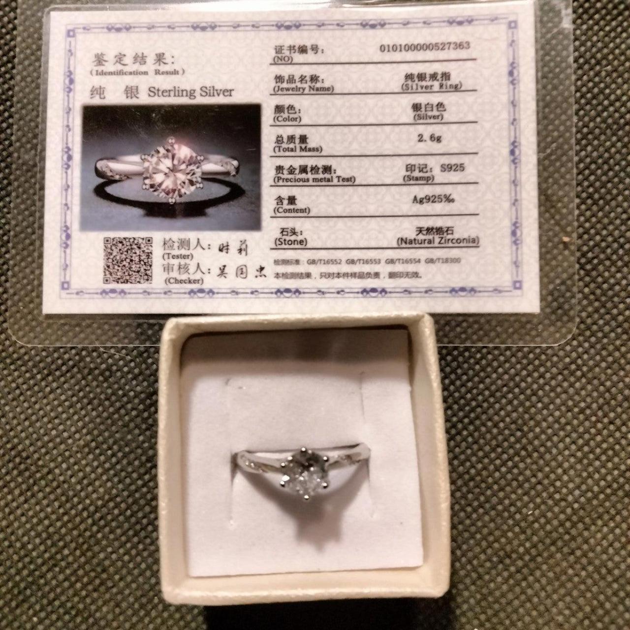 Total weight 2.6g 1 carat S925 stamped Size 7 Comes... - Depop