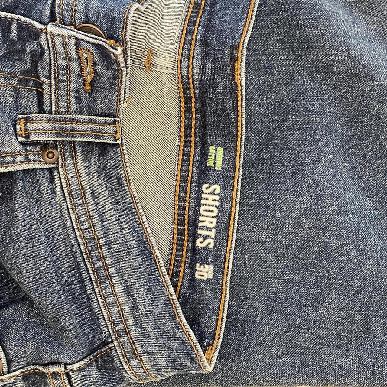 crazy cool dark denim jorts in a mens 30” shown... - Depop