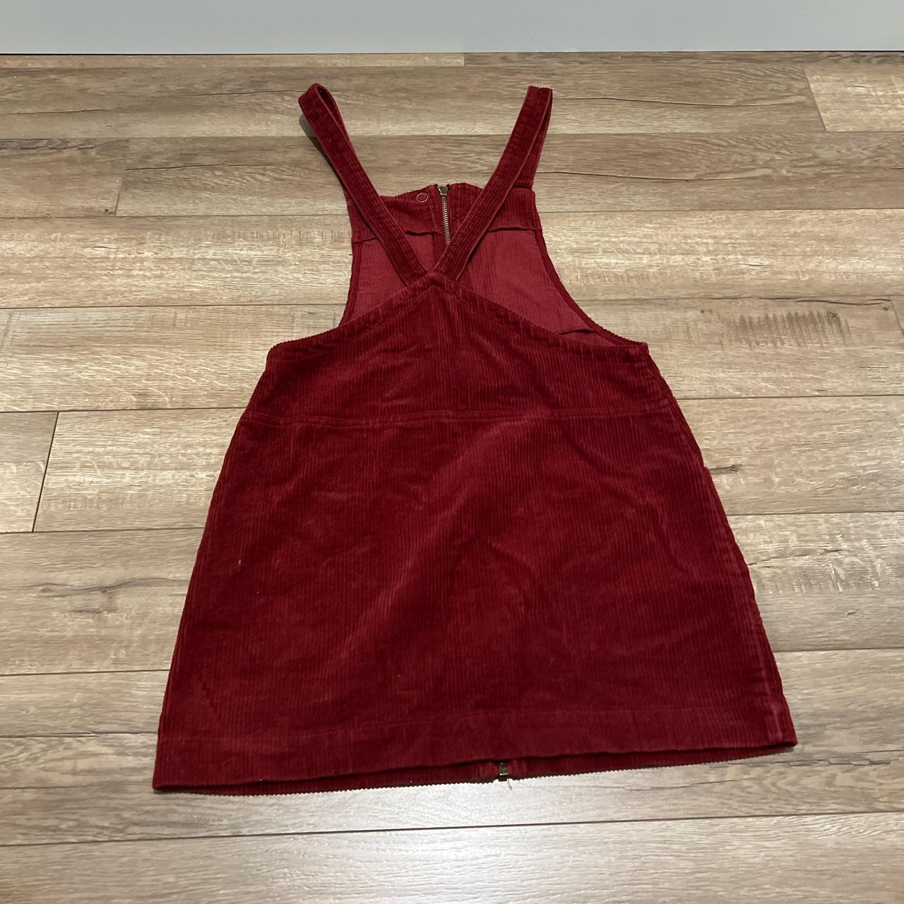 Dark red velvet overalls Size S Send offers - Depop
