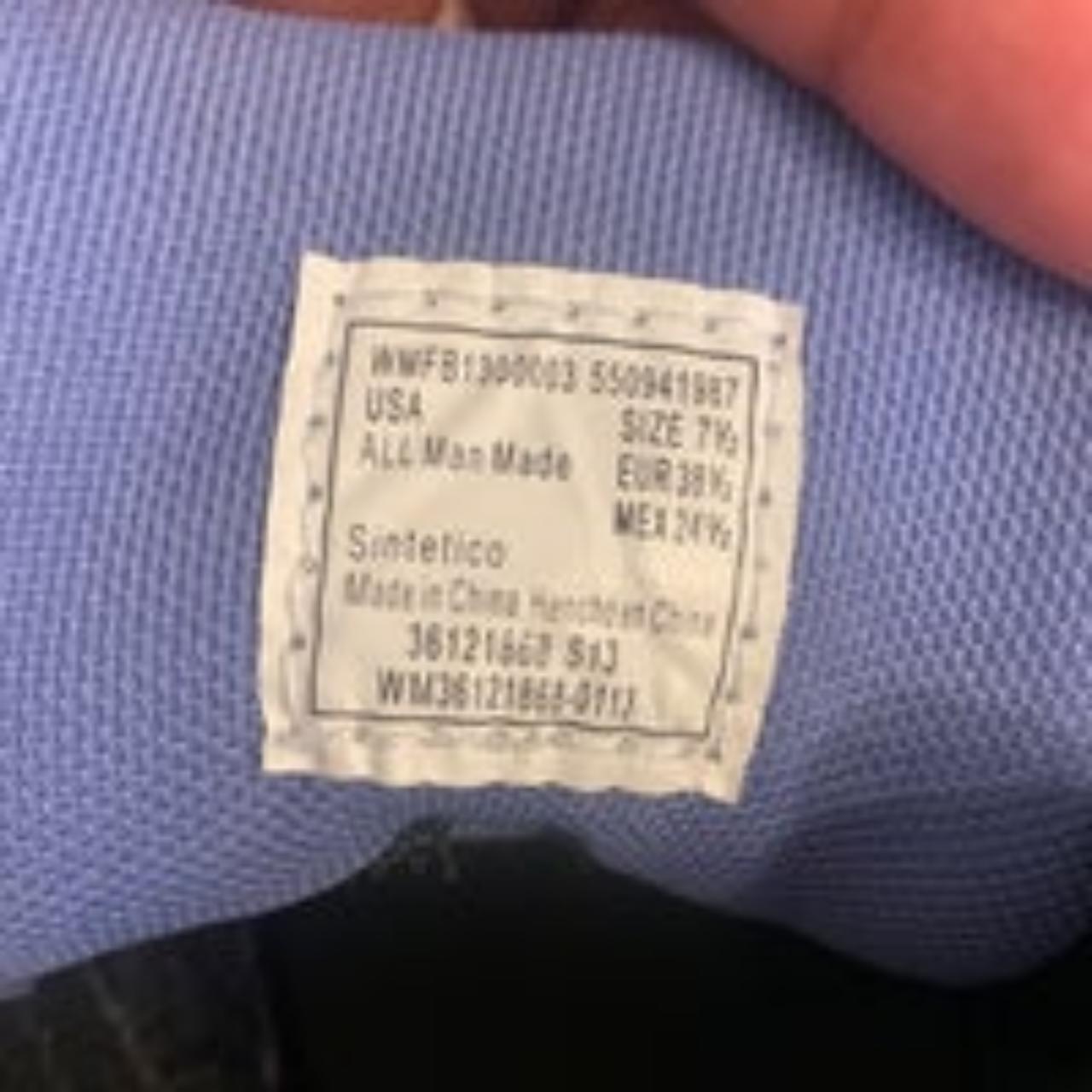 Athletic Shoe Grey and blue lightly used athletic... - Depop