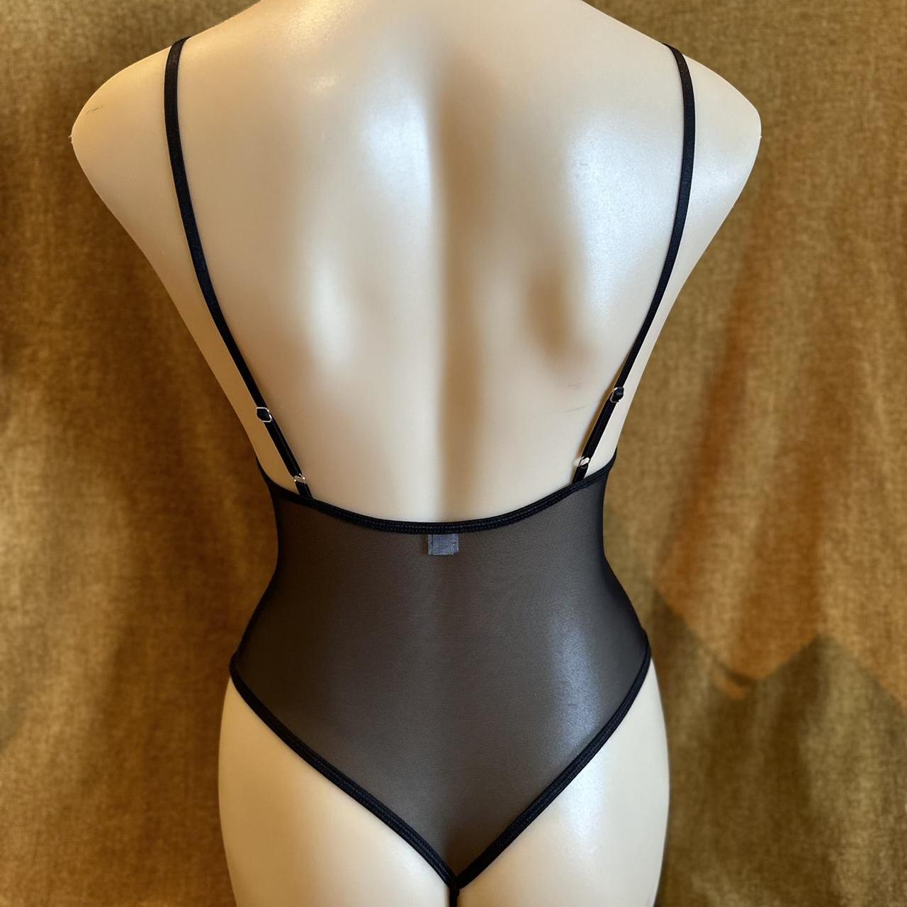 Wicked Weasel Black mesh bodysuit with adjustable... - Depop