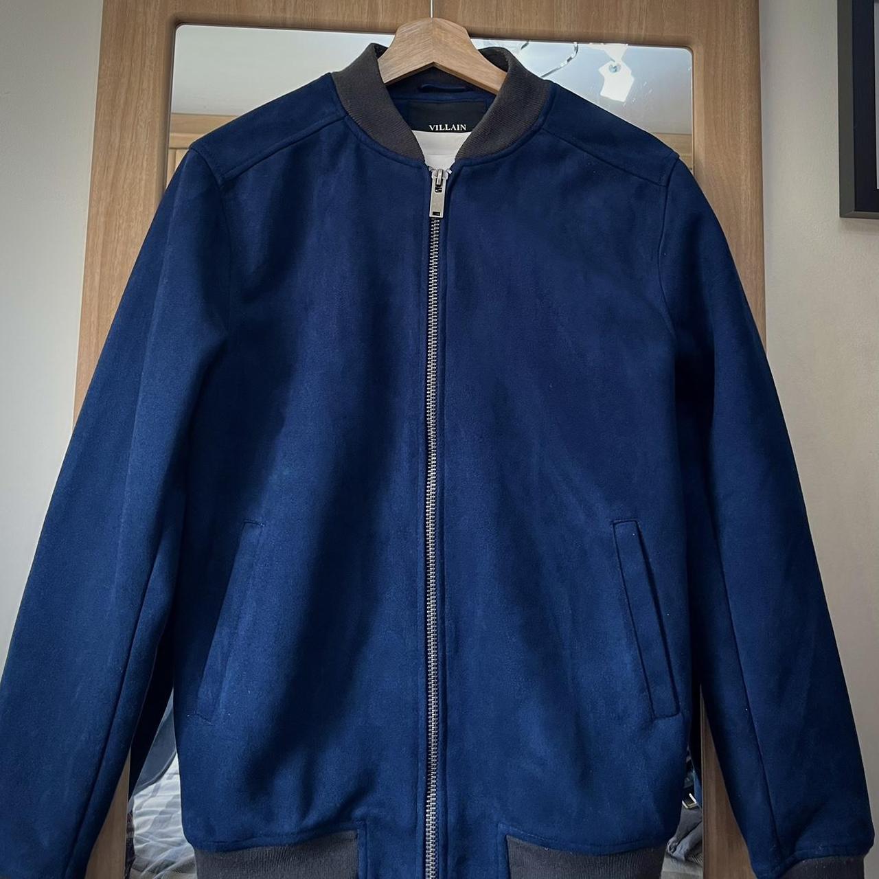 Cerulean blue bomber jacket Size small #bomber... - Depop