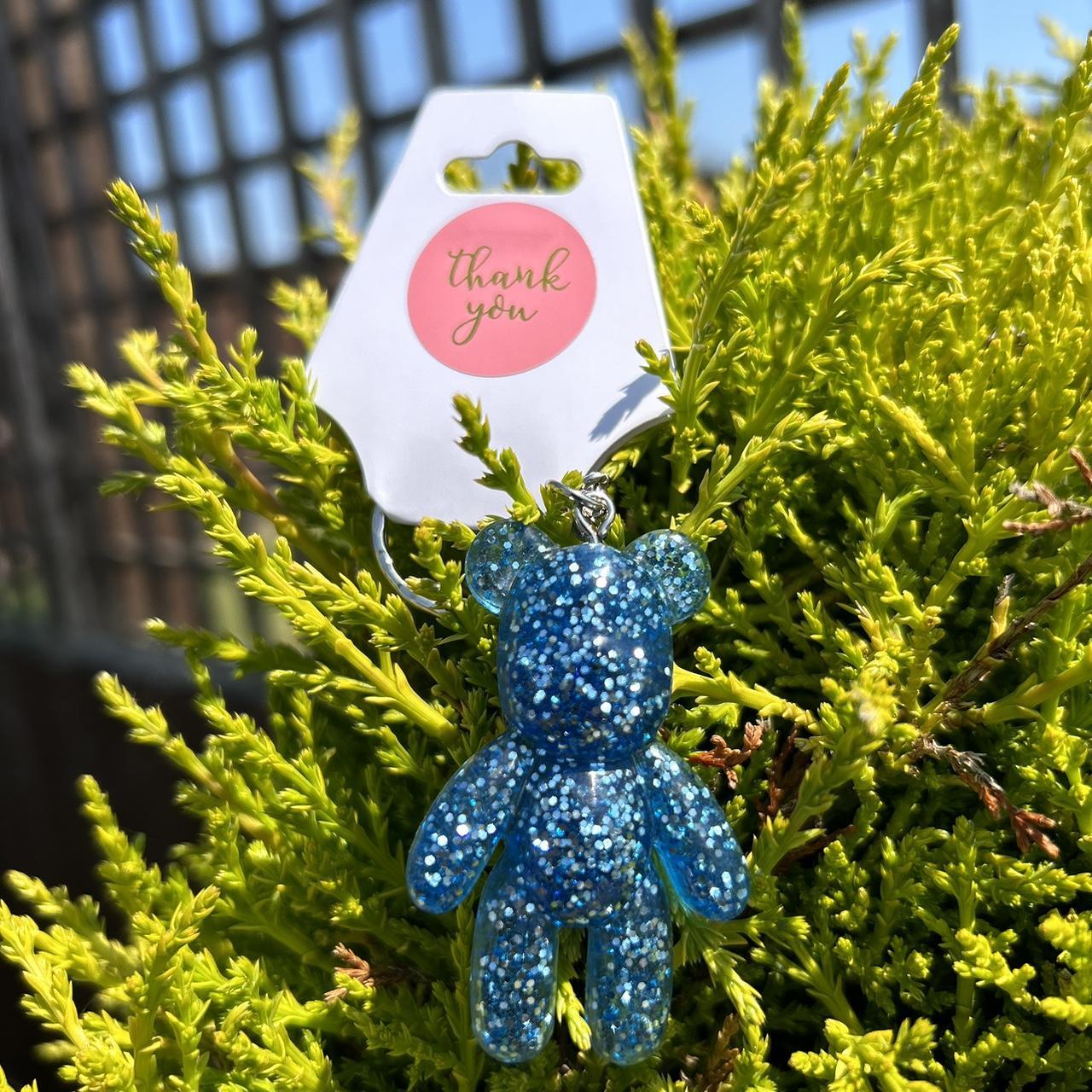 Blue resin bear keychain 💙 ♡︎handmade by me ☆made... - Depop