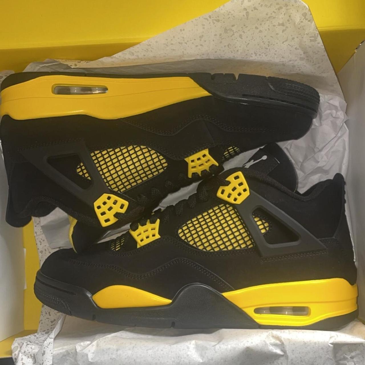 Jordan 4 Yellow thunder Brand new never worn | Depop