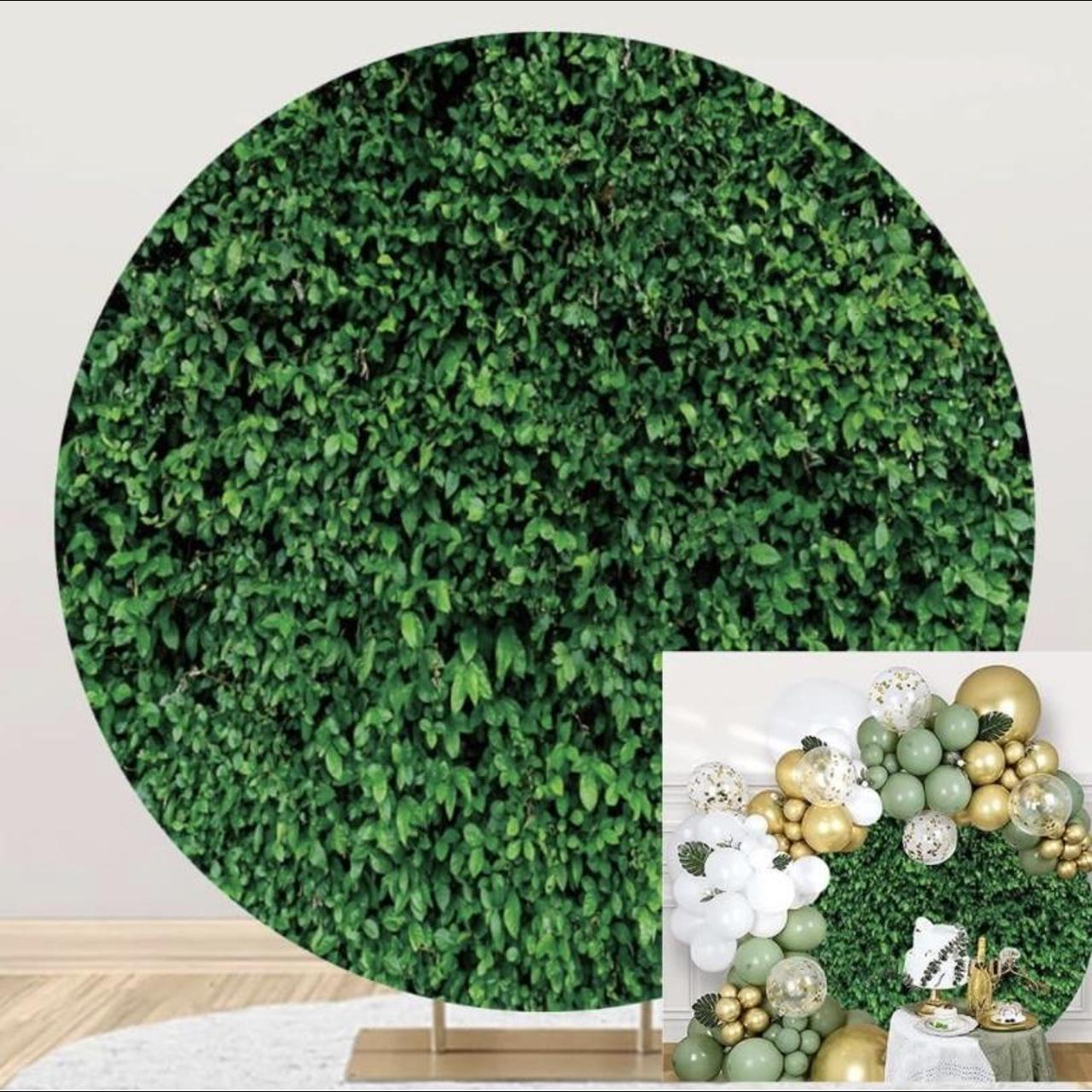 Greenery Round Backdrop Cover Green Leaves Round... - Depop