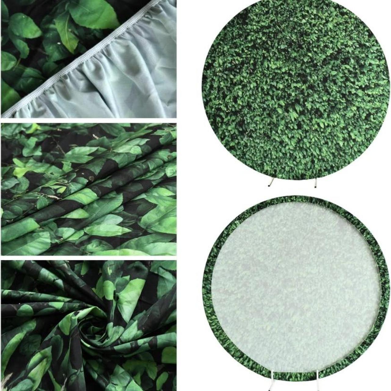 Greenery Round Backdrop Cover Green Leaves Round... - Depop