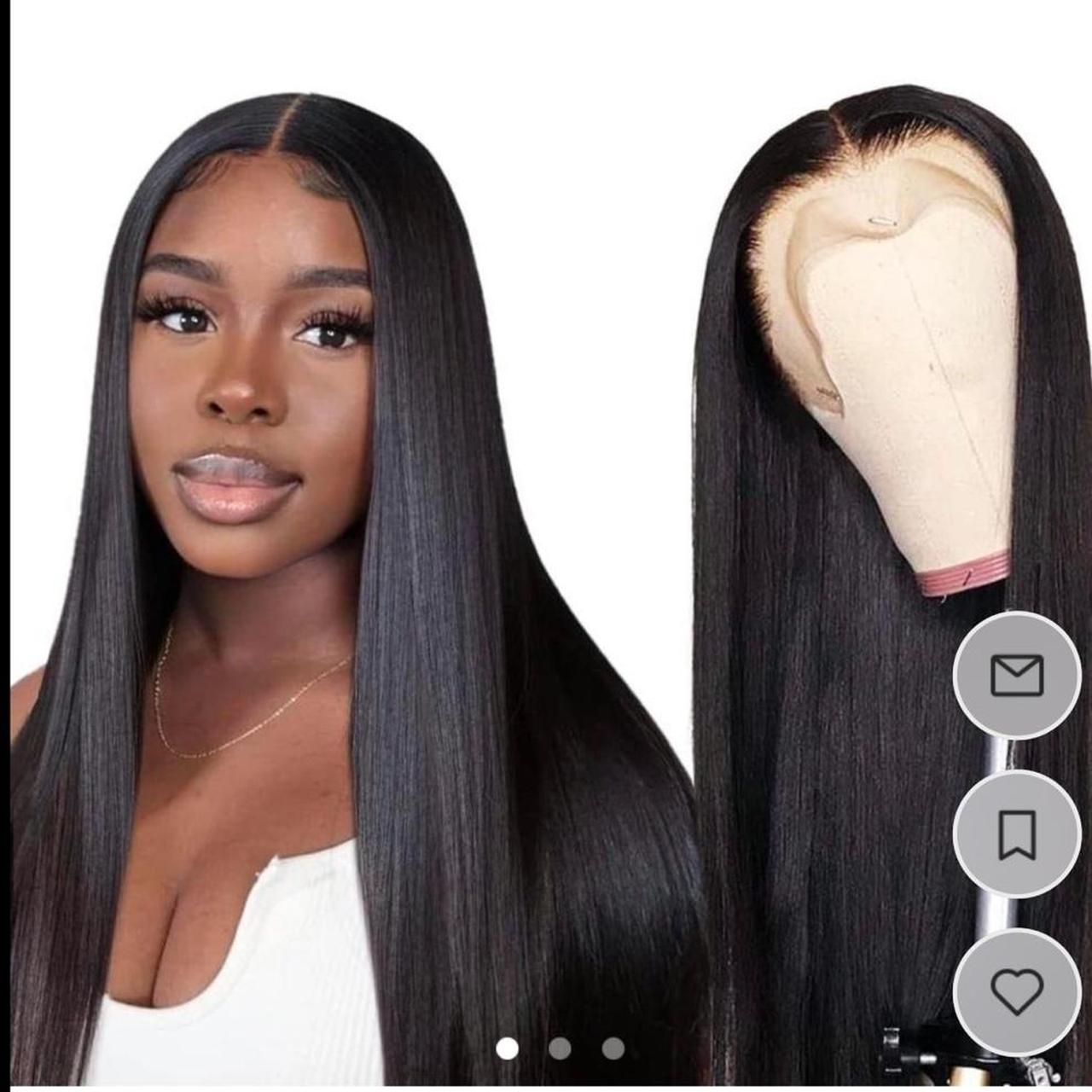 Middle front lace wig frontal black 360 22” Brand... - Depop