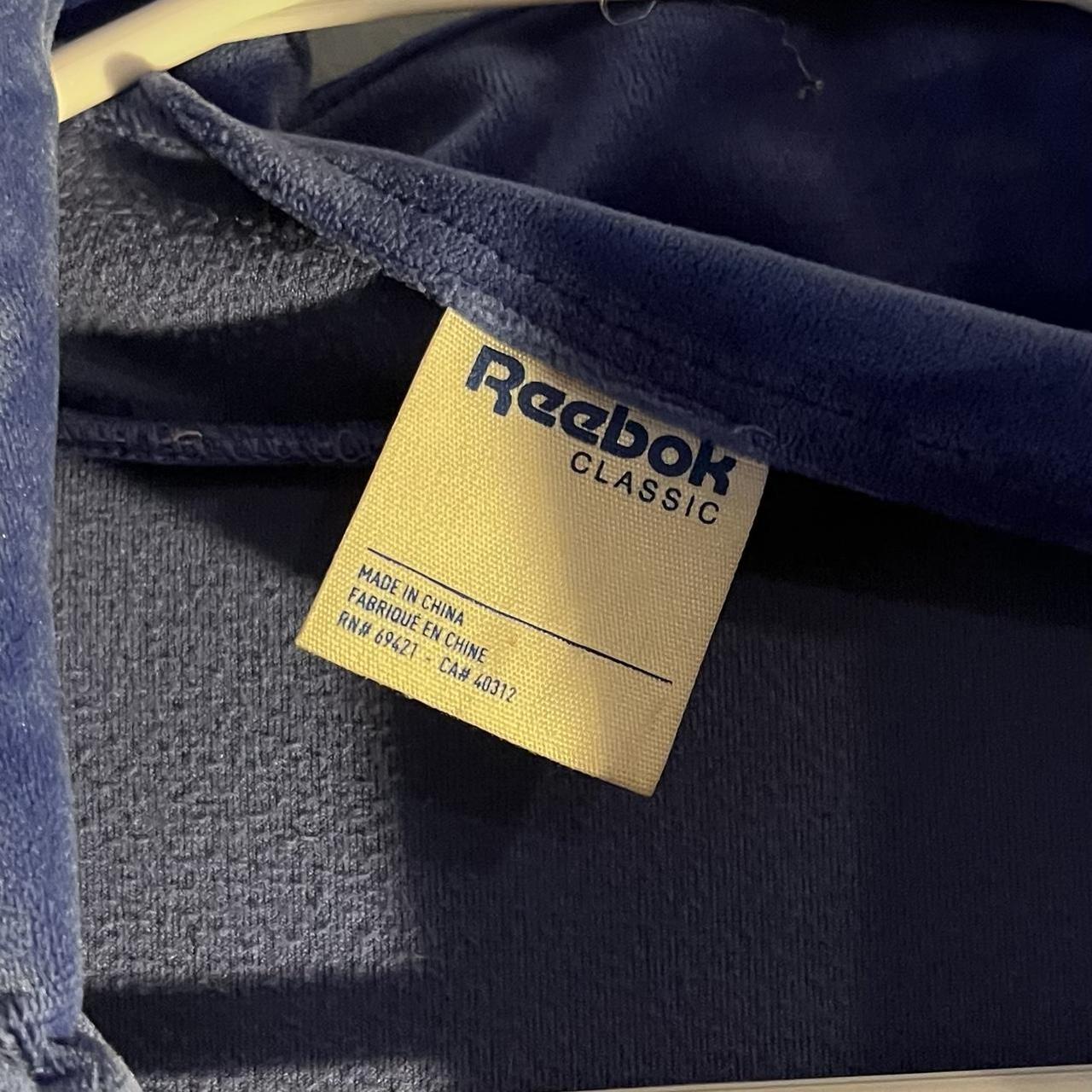 Lavender Vintage Velvet Reebok Pull over ( what a... - Depop