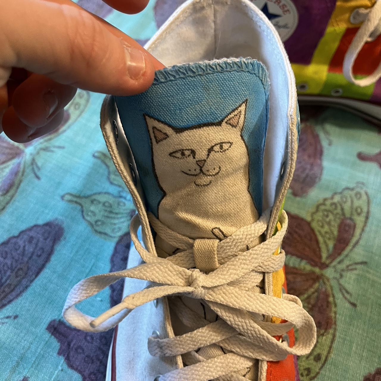 Custom converse rip n dip x teddy fresh colorful... - Depop