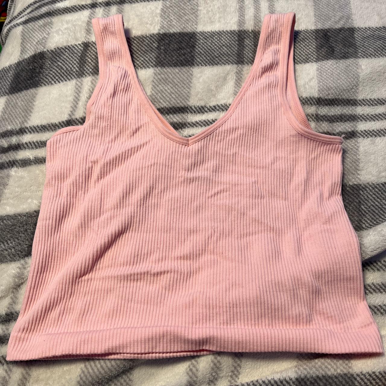 Rue 21 Women's Pink Crop-top | Depop