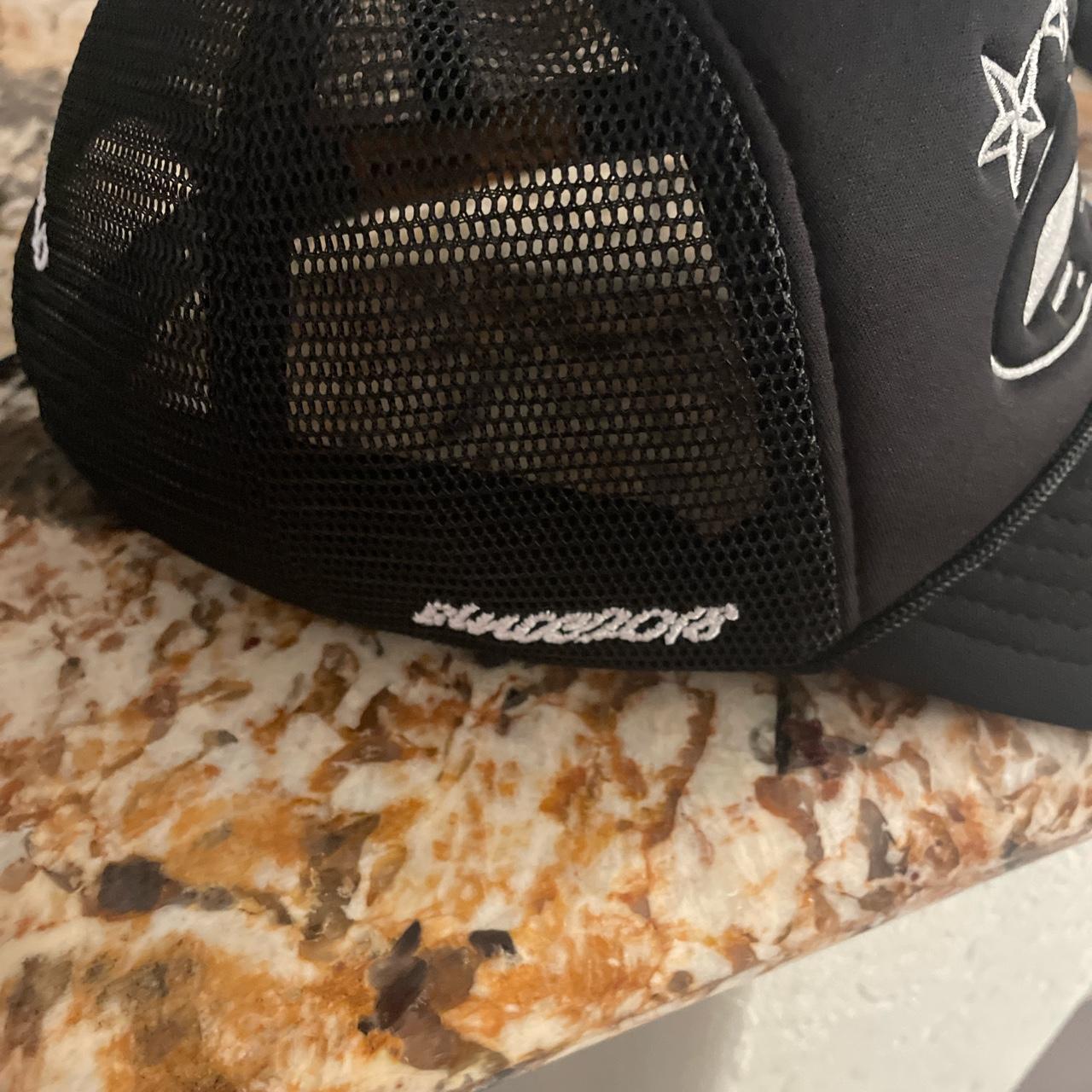 Lightly worn black corteiz 5 star trucker hat - Depop