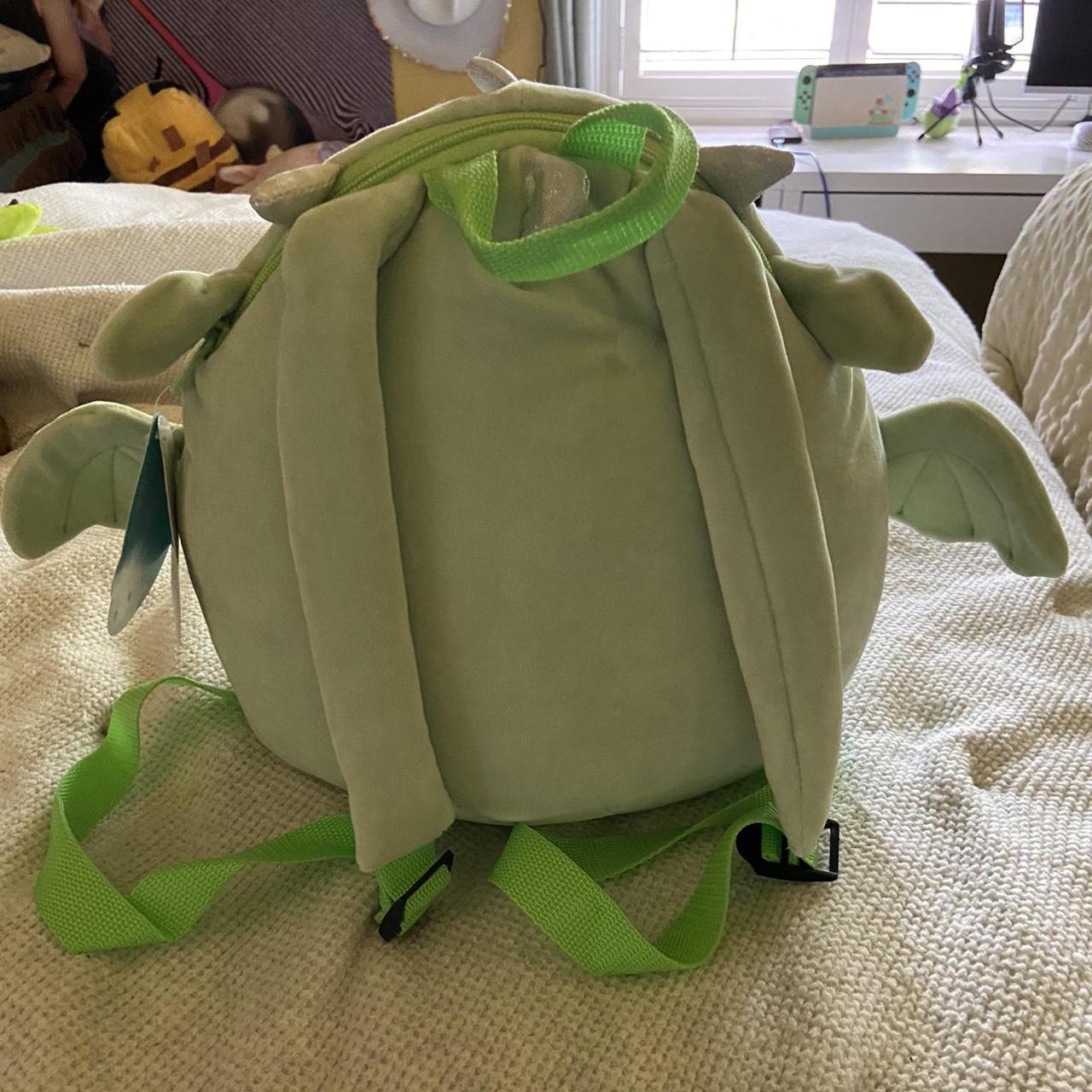 Drew the Dragon Squishmallow Backpack Sage Green... - Depop