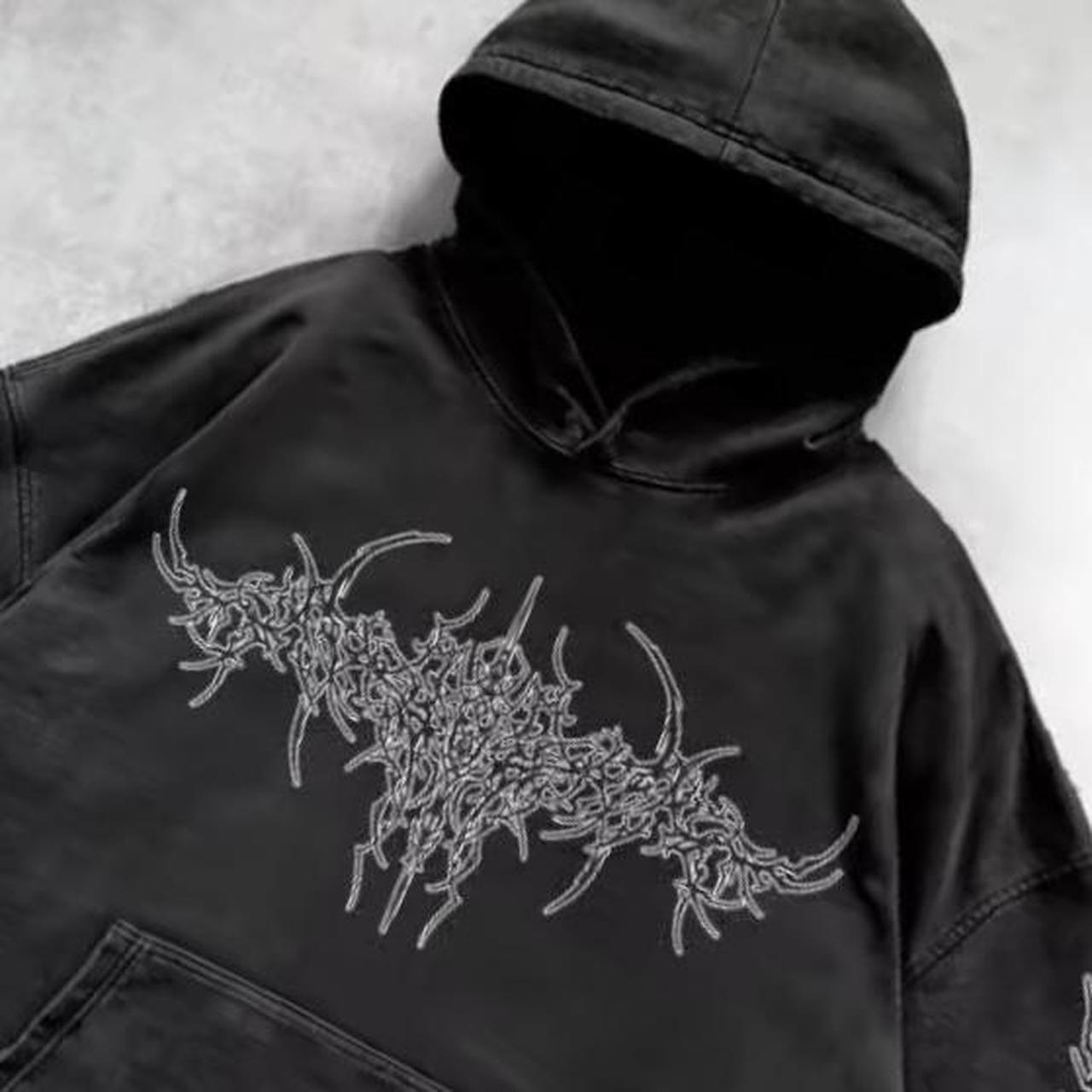 y2k heavyweight neotribalism hoodie MESSAGE TO... - Depop