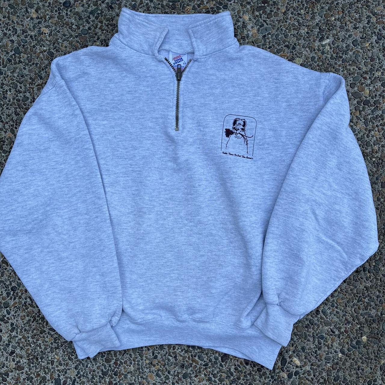 90s zip up -Jerzee sweats tag -Cleannn -Large - Depop