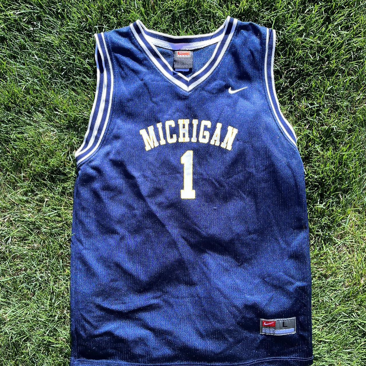 90s Youth Michigan Basketball Jersey Used in good... - Depop