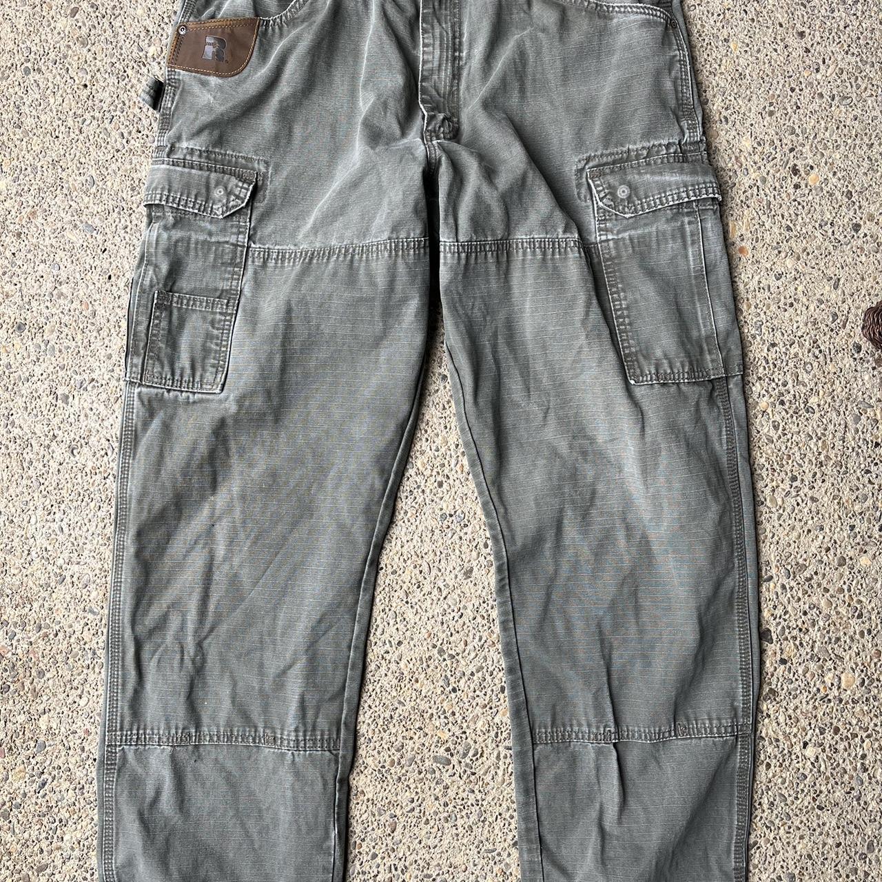 36x34 Wrangler Riggs Cargo Pants Clean grey color... - Depop