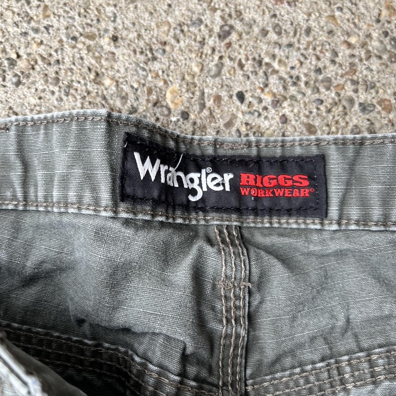 36x34 Wrangler Riggs Cargo Pants Clean grey color... - Depop