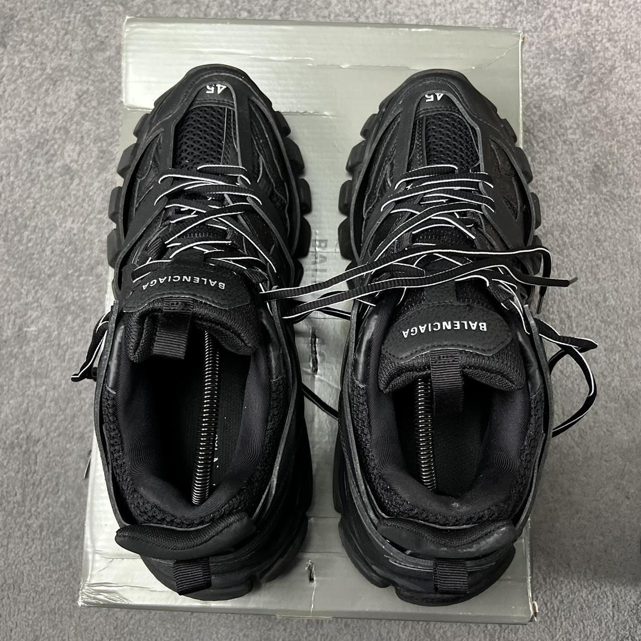 Balenciaga Track Trainers - Triple black Uk 10 Worn... - Depop
