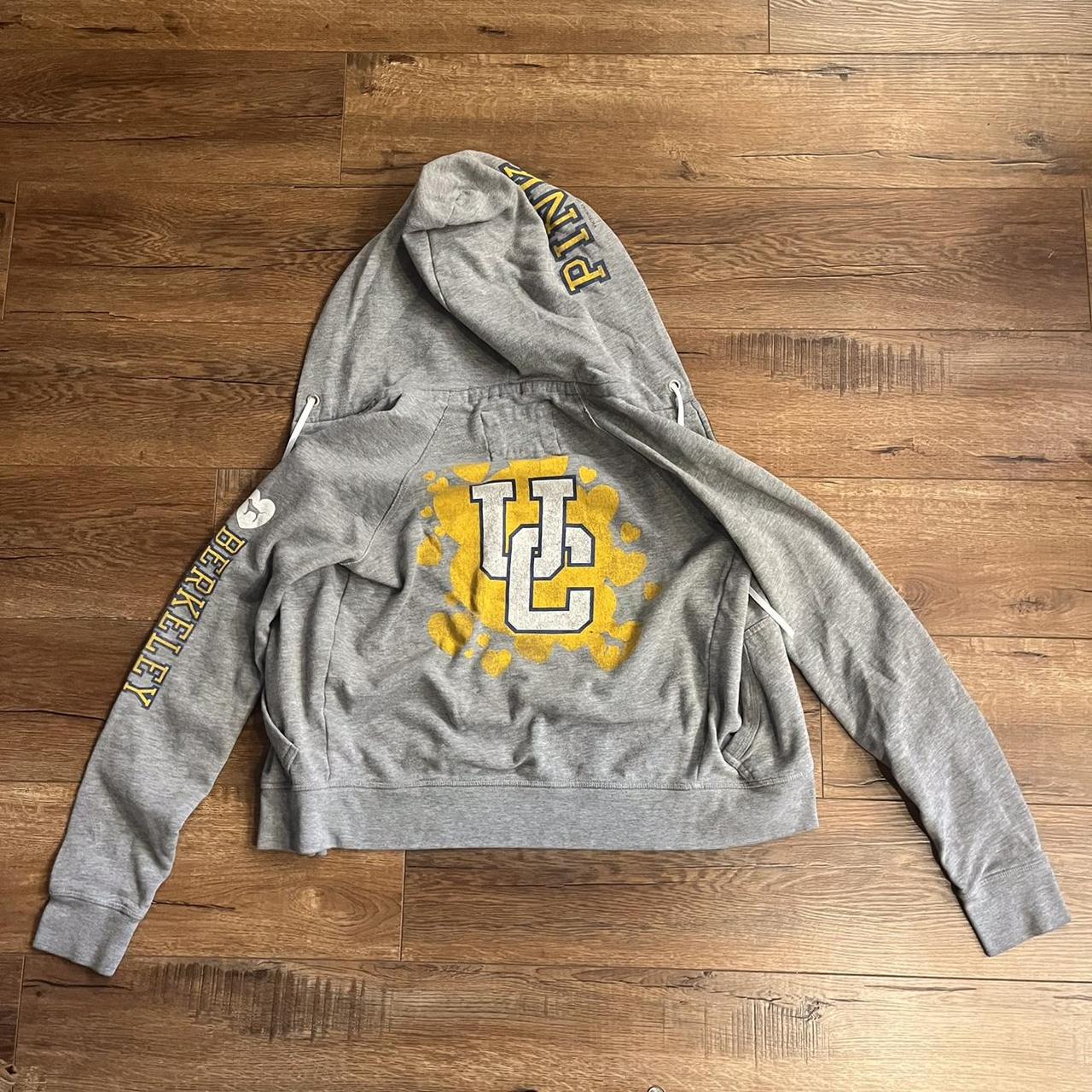 VS pink UC Berkeley school Spirit hooded jacket... - Depop