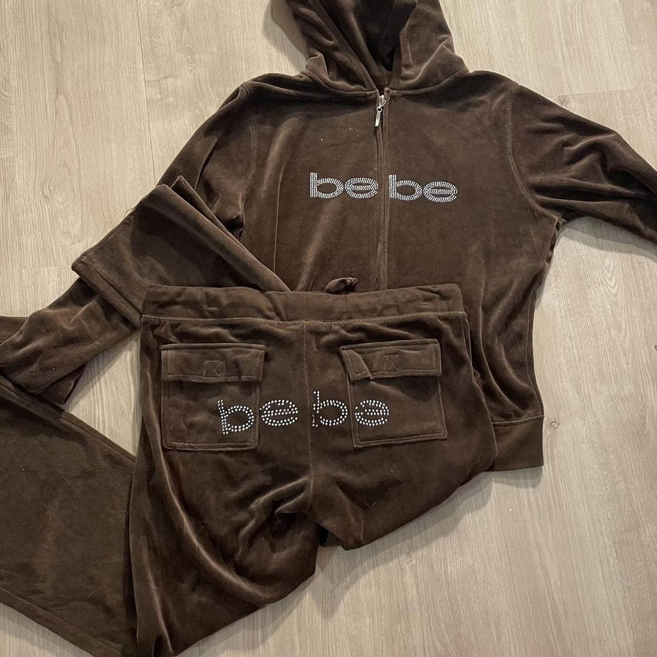 Bebe inspired tracksuit set Size large See flaws... - Depop
