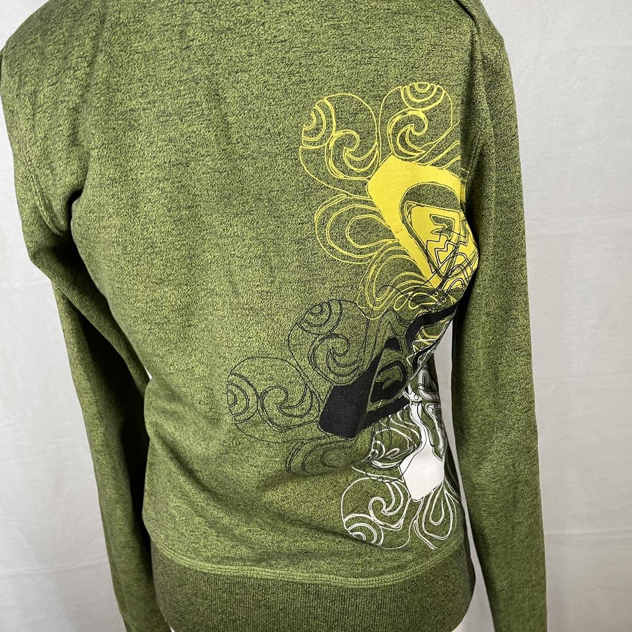 Roxy jacket Green yellow white and black Fur... - Depop