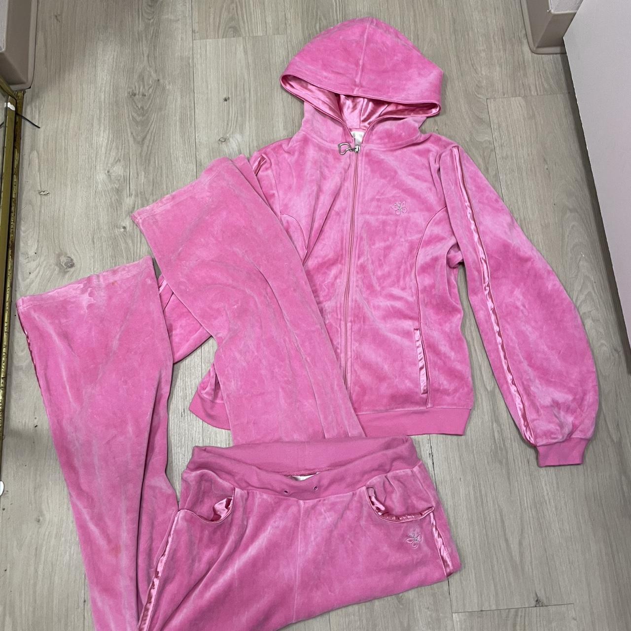 Arizona track suit Pink Valor material Butterfly... | Depop