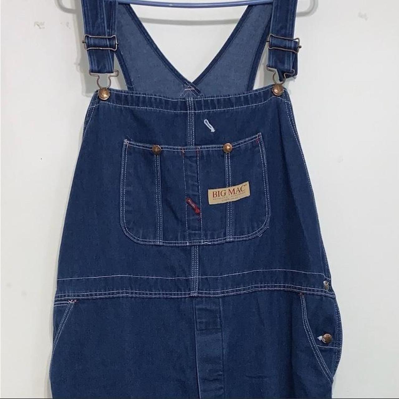 Blue Jean Denim Big Mac Overalls Size 44x34 - Depop