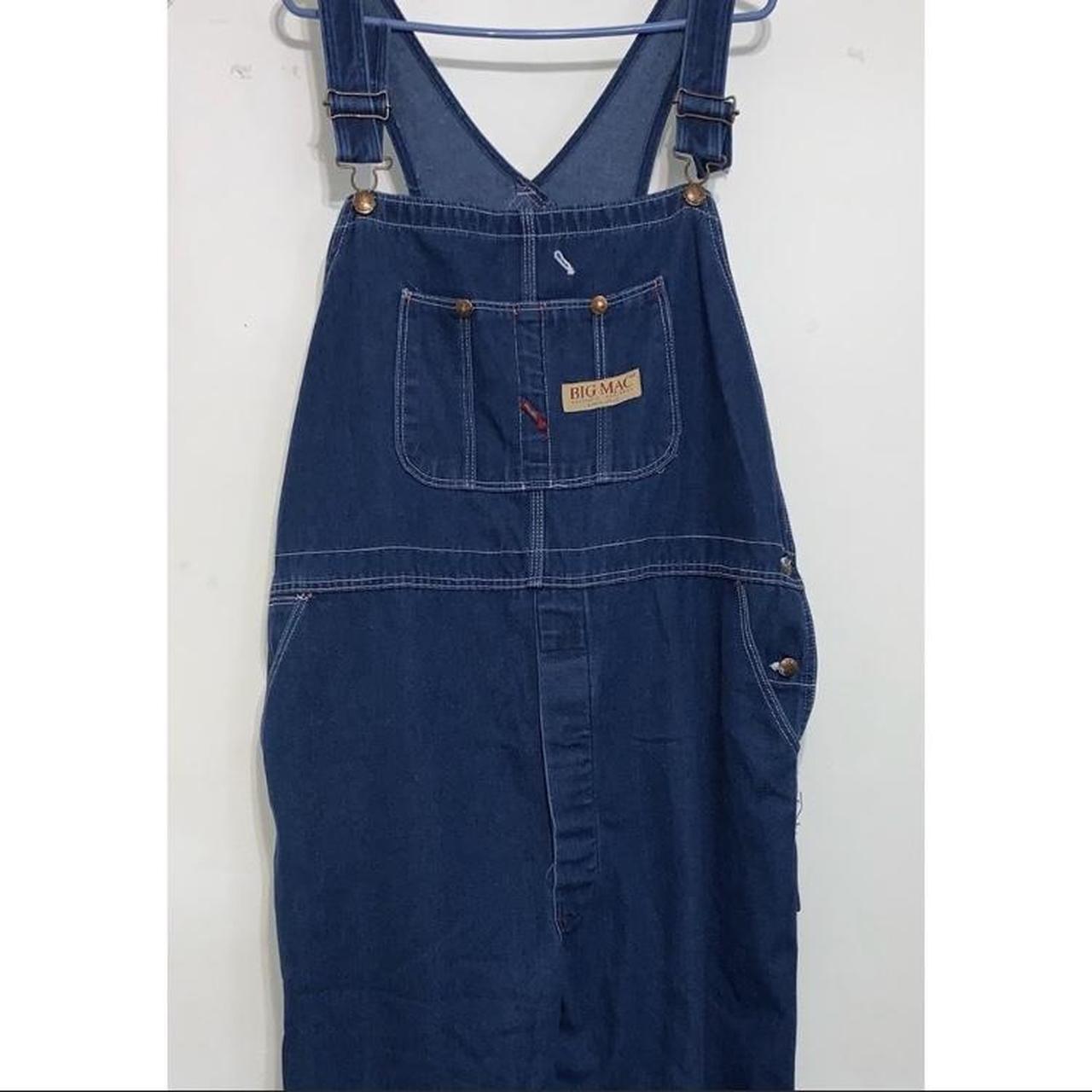 Blue Jean Denim Big Mac Overalls Size 44x34 - Depop