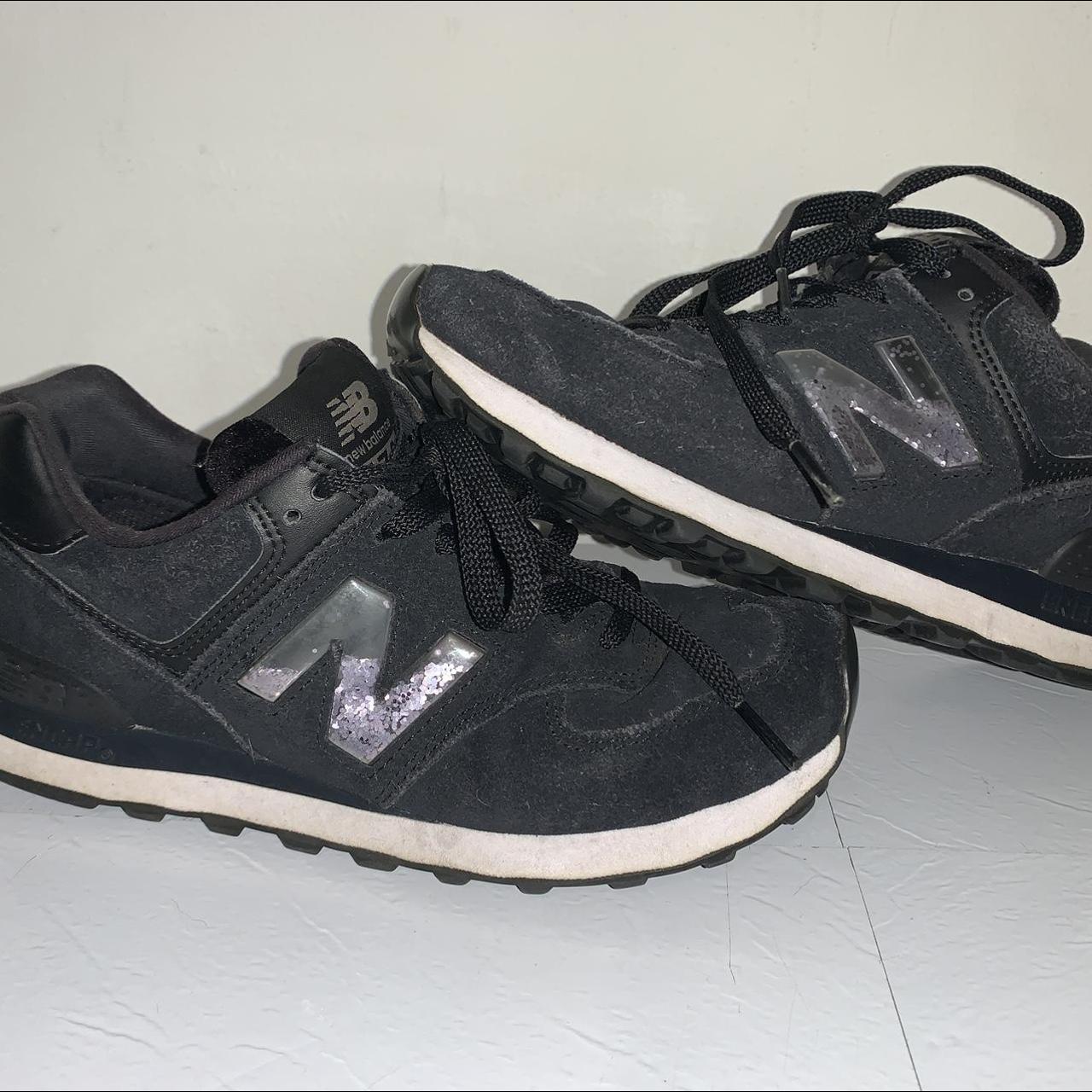 Women's Black Glitter New Balance Size 7 - Depop