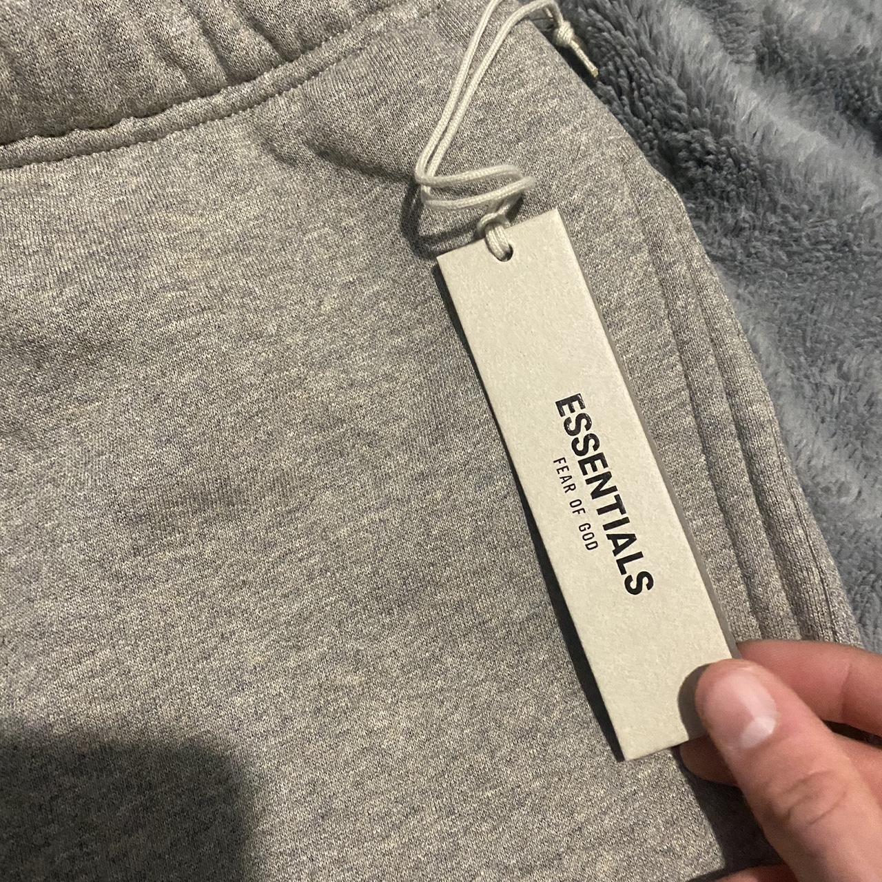 Fear of God Essentials Dark Oatmeal Grey Sweatpants... - Depop