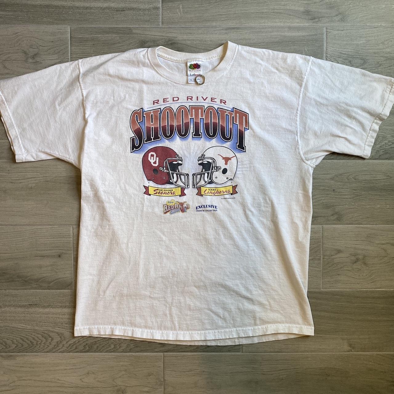 vintage red river shootout rivalry shirt Longhorns... - Depop