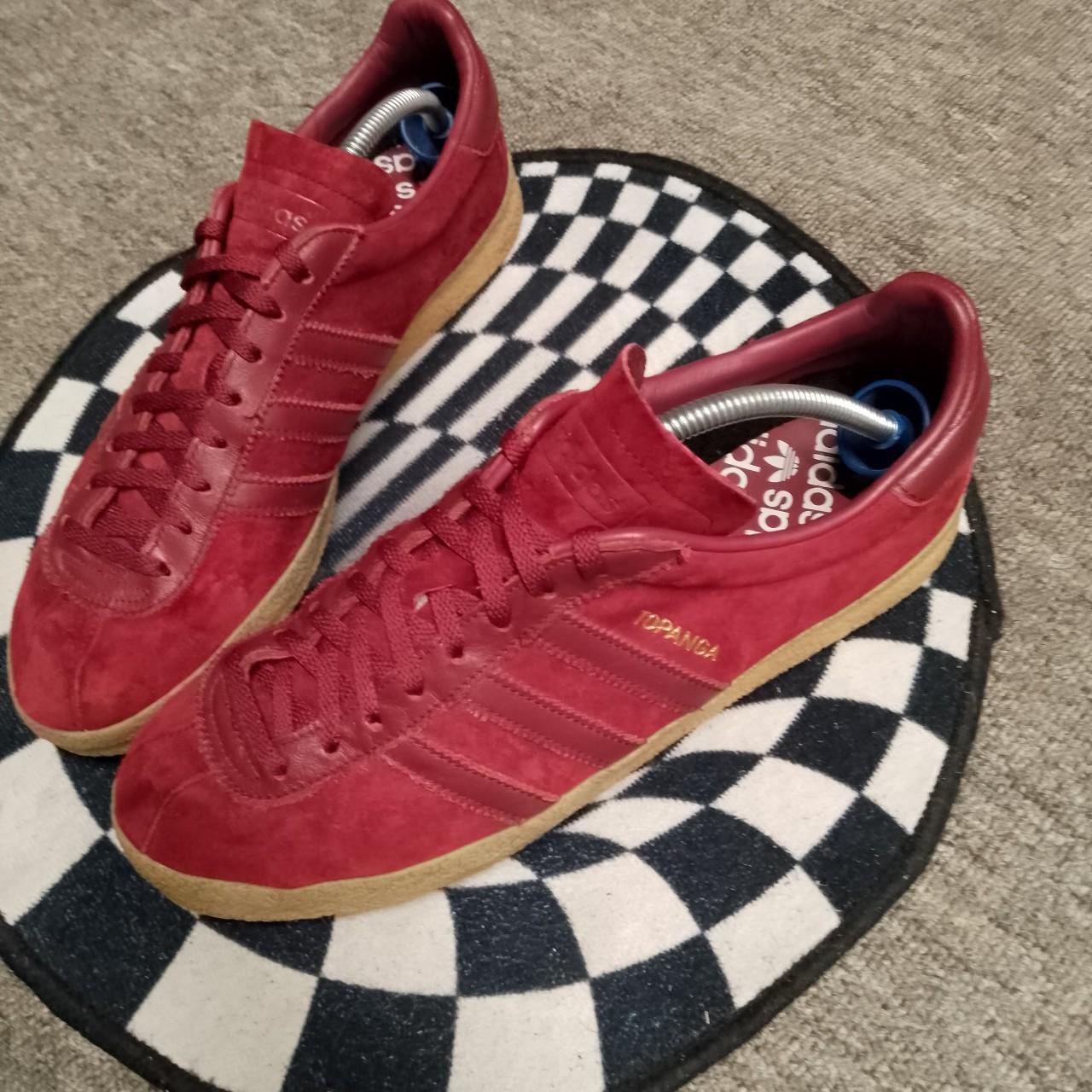 Adidas Topanga 10 Ruby Red/Burgundy Cleaned inside... - Depop