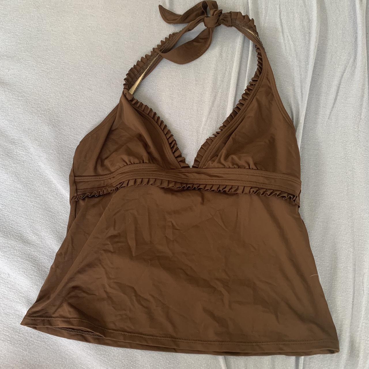Anne Cole Women's Brown Bikini-and-tankini-tops | Depop