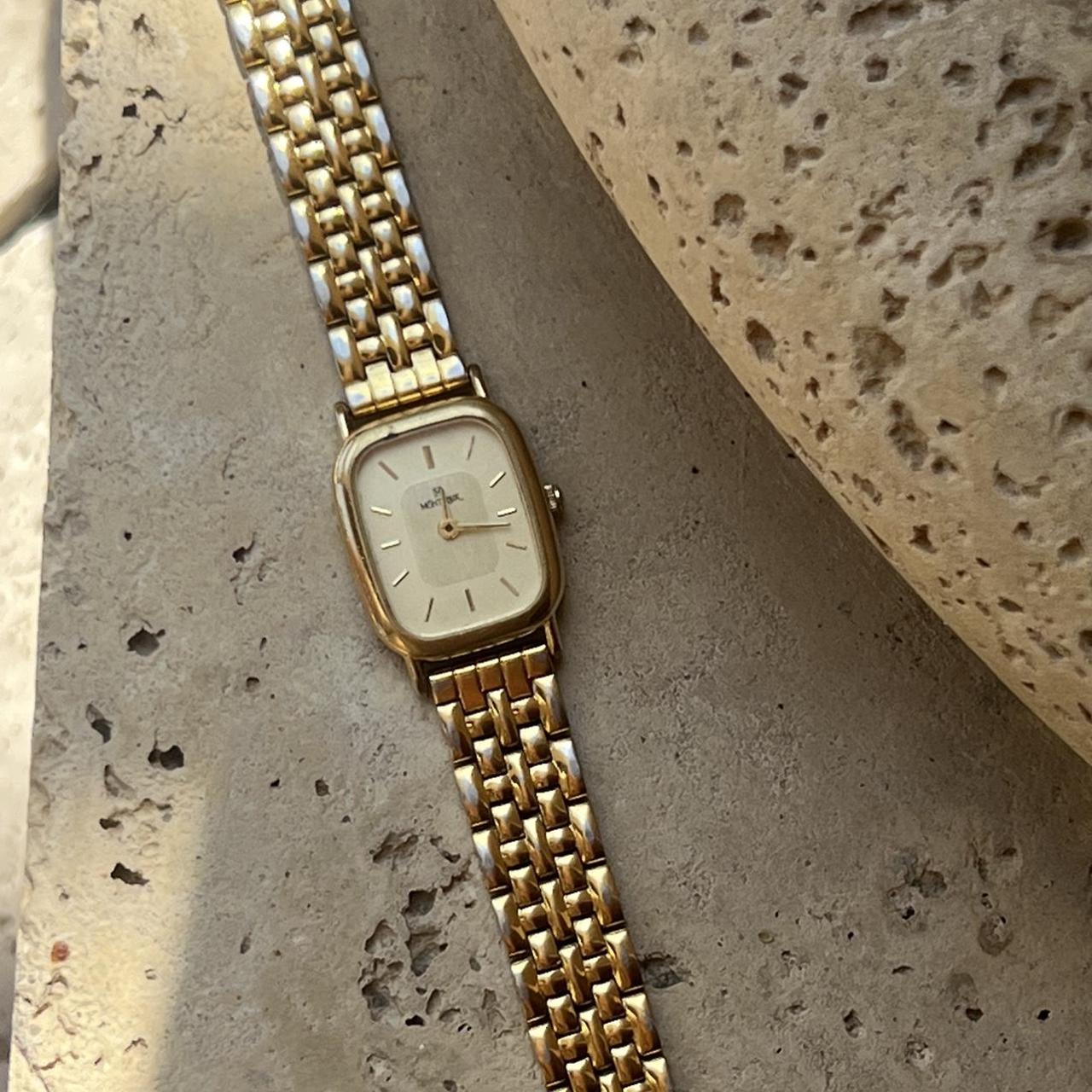 Dainty Gold toned “Montreux” Swiss watch. This is a... - Depop