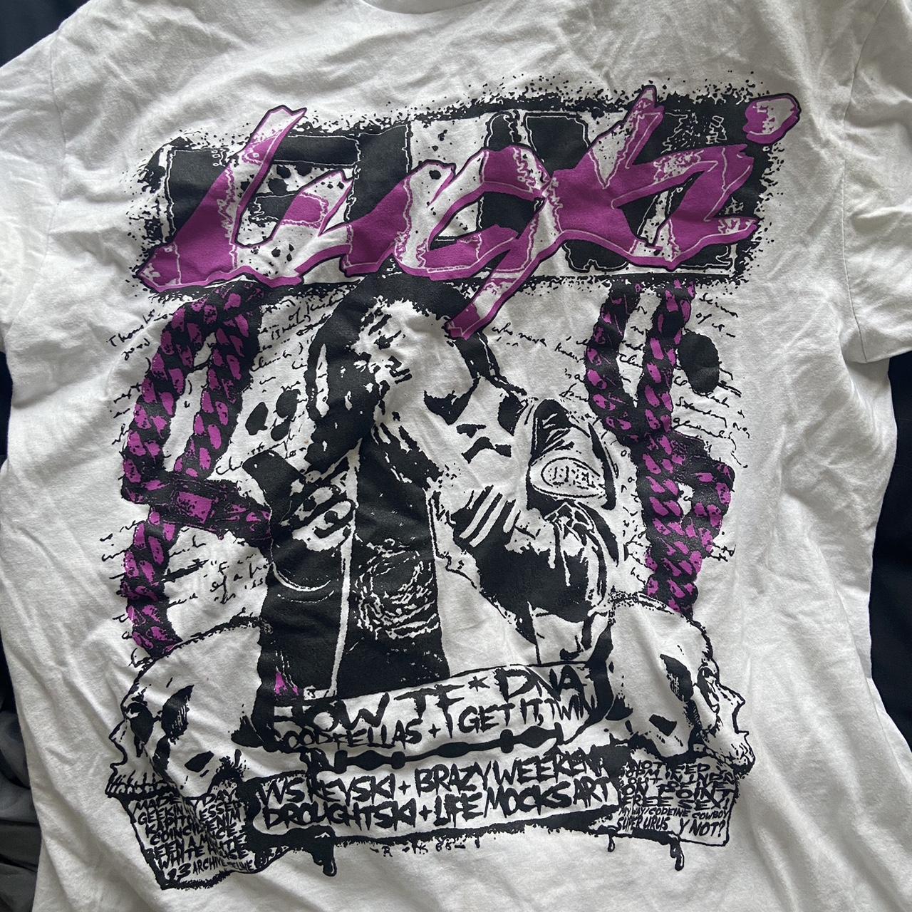 Lucki flm tour shirt says XL fits like... - Depop