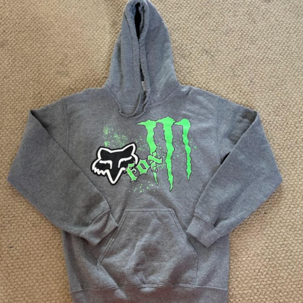 Vintage Y2K Fox Racing x Monster Energy Size Small... - Depop